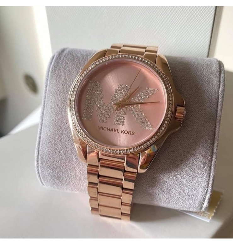 Michael Kors Bradshaw Pave Crystal Bezel with MK Crystals in Dial Three ...