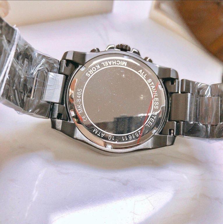 Michael Kors MK8465 Brecken Chronograph Grey Dial Gunmetal Ion-plated ...