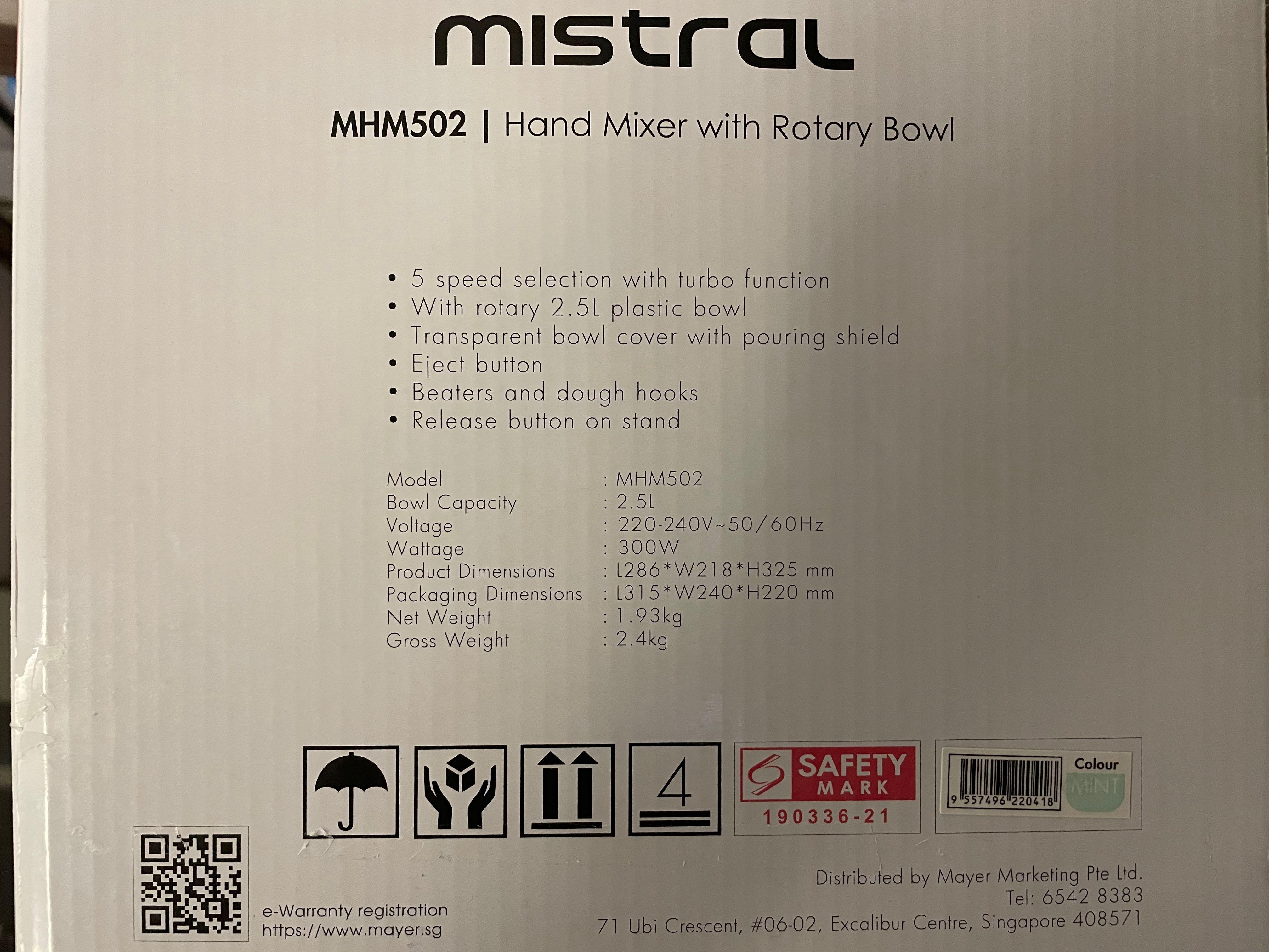 mistral hand mixer, TV & Home Appliances, Kitchen Appliances, Hand ...