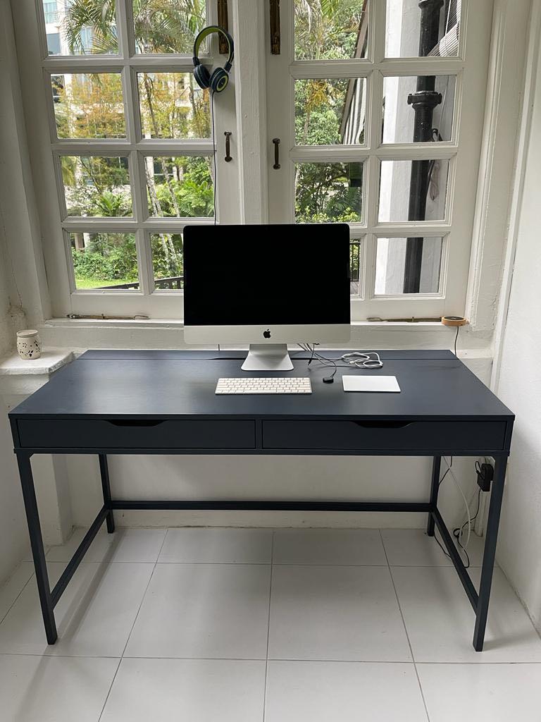 Navy Blue Desk, Furniture & Home Living, Furniture, Tables & Sets on ...