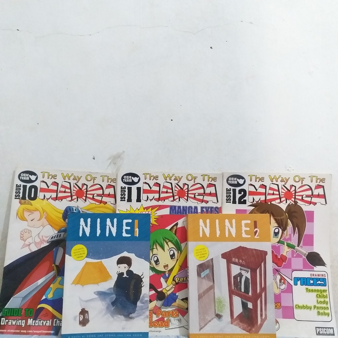 Nine 1 and 2 with free The Way of the Manga Issue 10, 11, 12, Hobbies ...