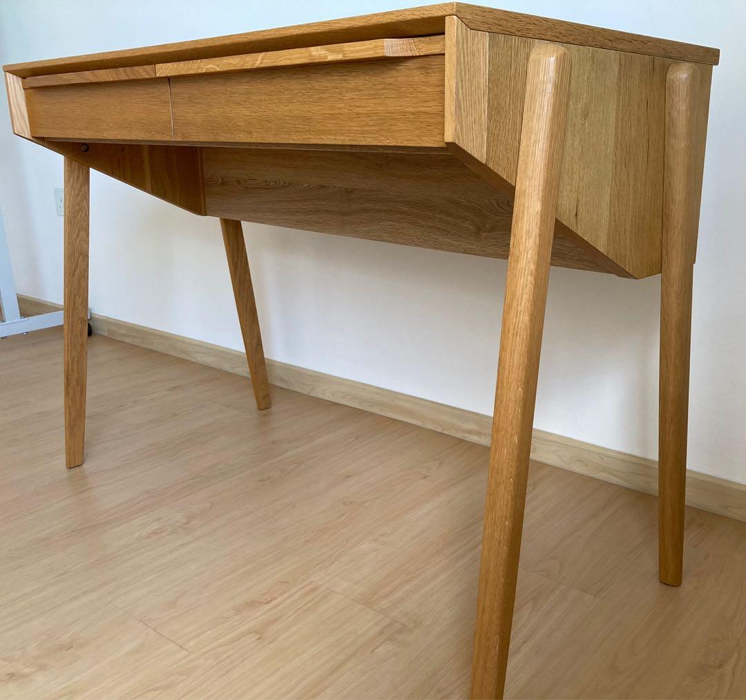 Oak Study Table, Furniture & Home Living, Furniture, Tables & Sets on ...