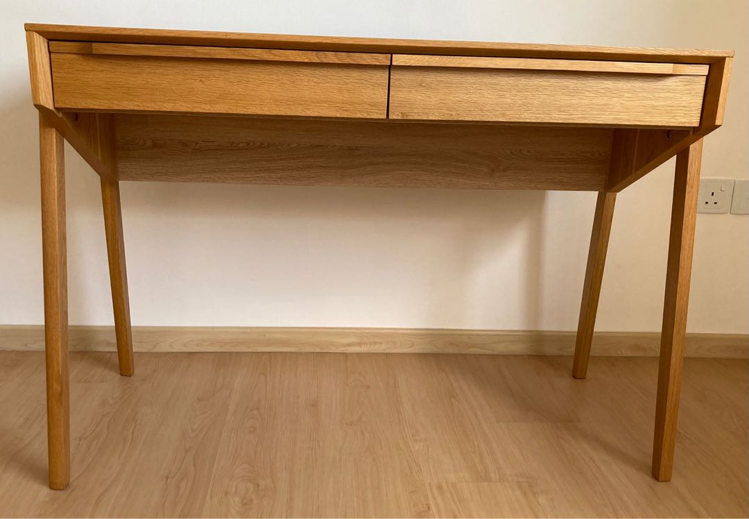 Oak Study Table, Furniture & Home Living, Furniture, Tables & Sets on ...