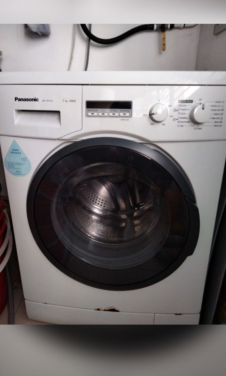Panasonic Front Loading Washing Machine (NA-107VC4) - 7KG, TV & Home Appliances, Washing ...