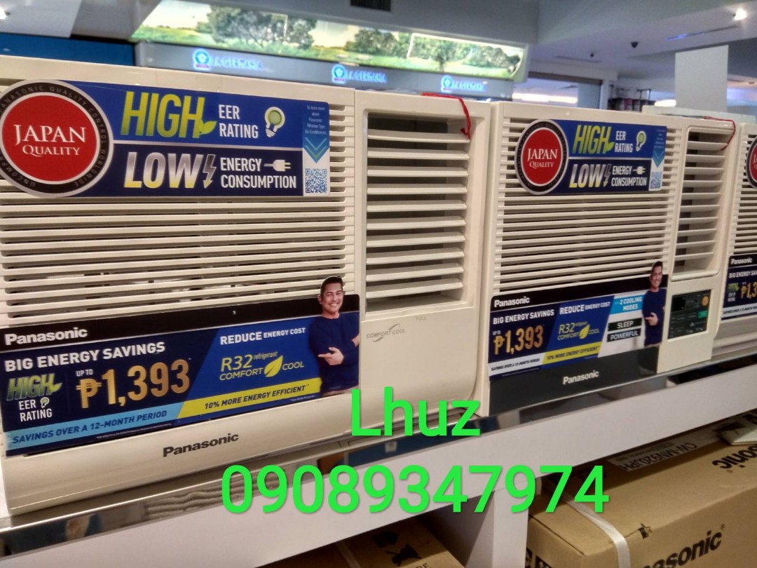 PANASONIC WINDOW TYPE AIRCON manual/remote/inverter, TV & Home ...