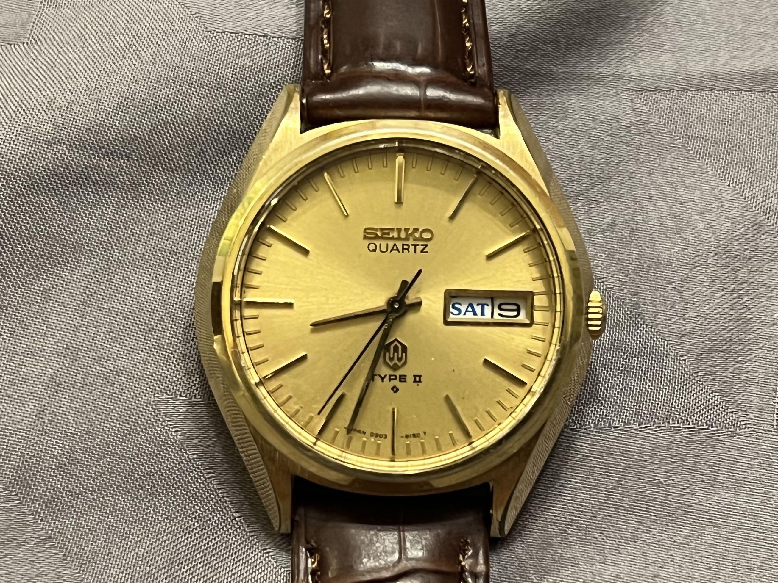 Rare Seiko Quartz Type II Gold Watch, Men's Fashion, Watches ...