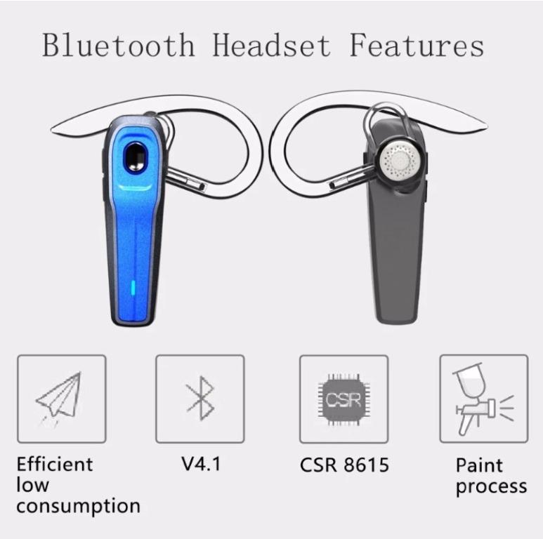 SEED Wireless Bluetooth Headset V4.1 mute switch and noise reduction ...