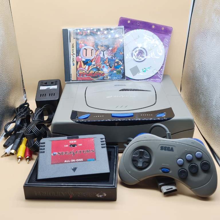 Sega Saturn Grey HST-3200 with NEW-ALL-IN-1 Sega Pseudo Saturn ...