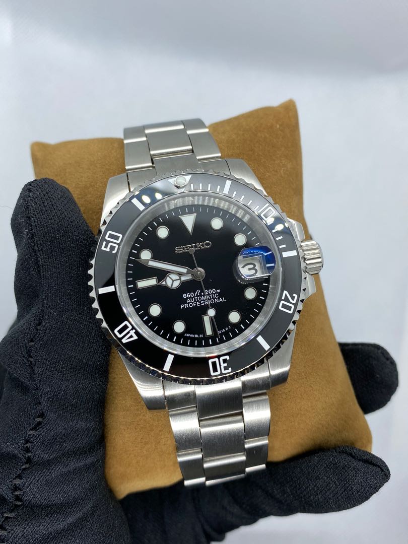 Seiko Sub Mods, Luxury, Watches on Carousell
