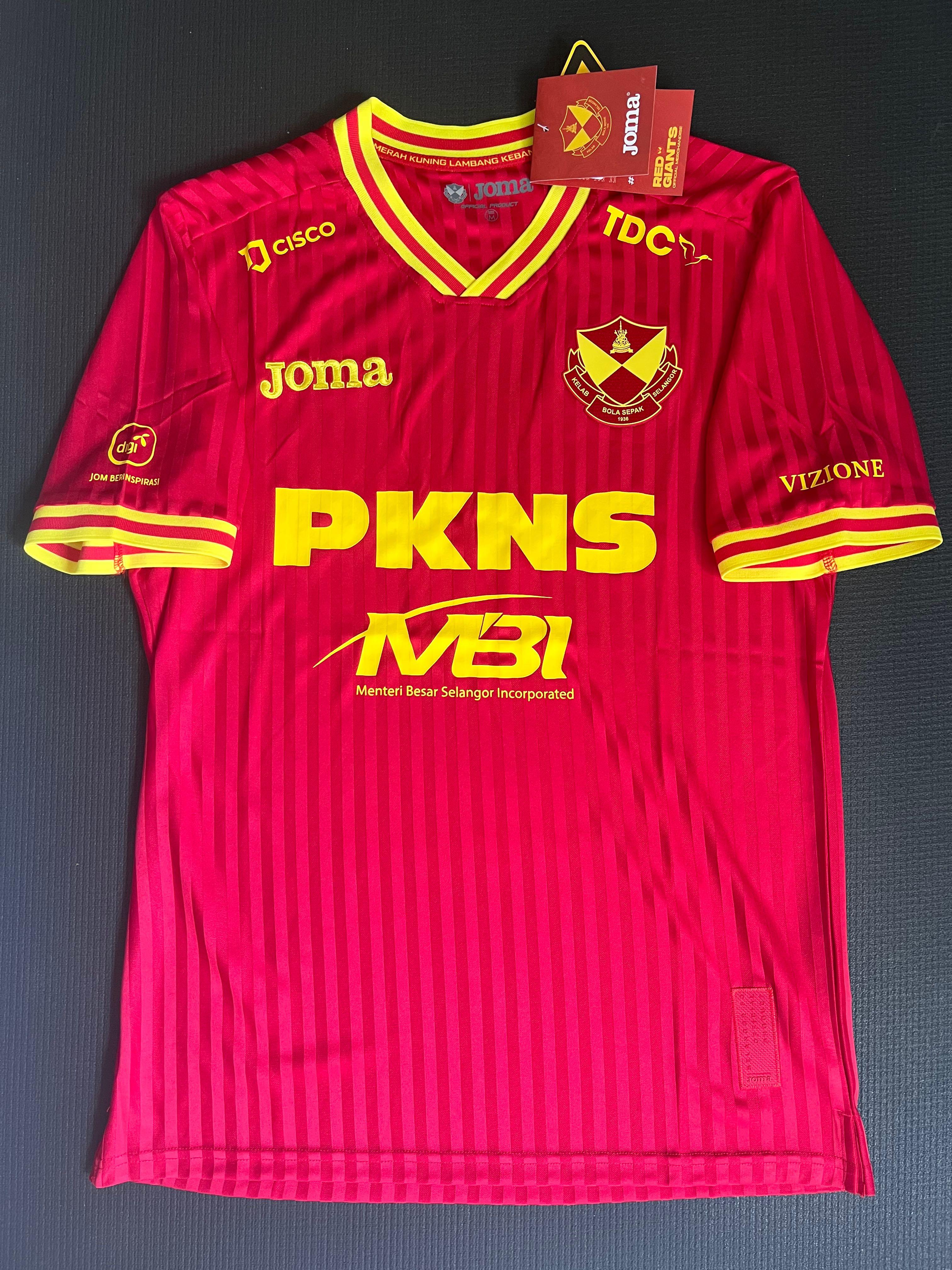 SELANGOR FC 2022 JOMA HOME JERSEY - PLAYER VERSION, Men's Fashion, Tops ...