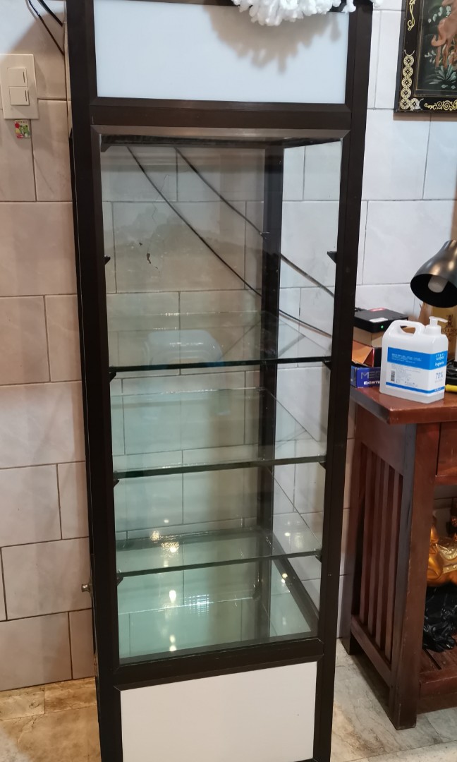 Stante Tall 5 layer Glass Display, Furniture & Home Living, Office ...