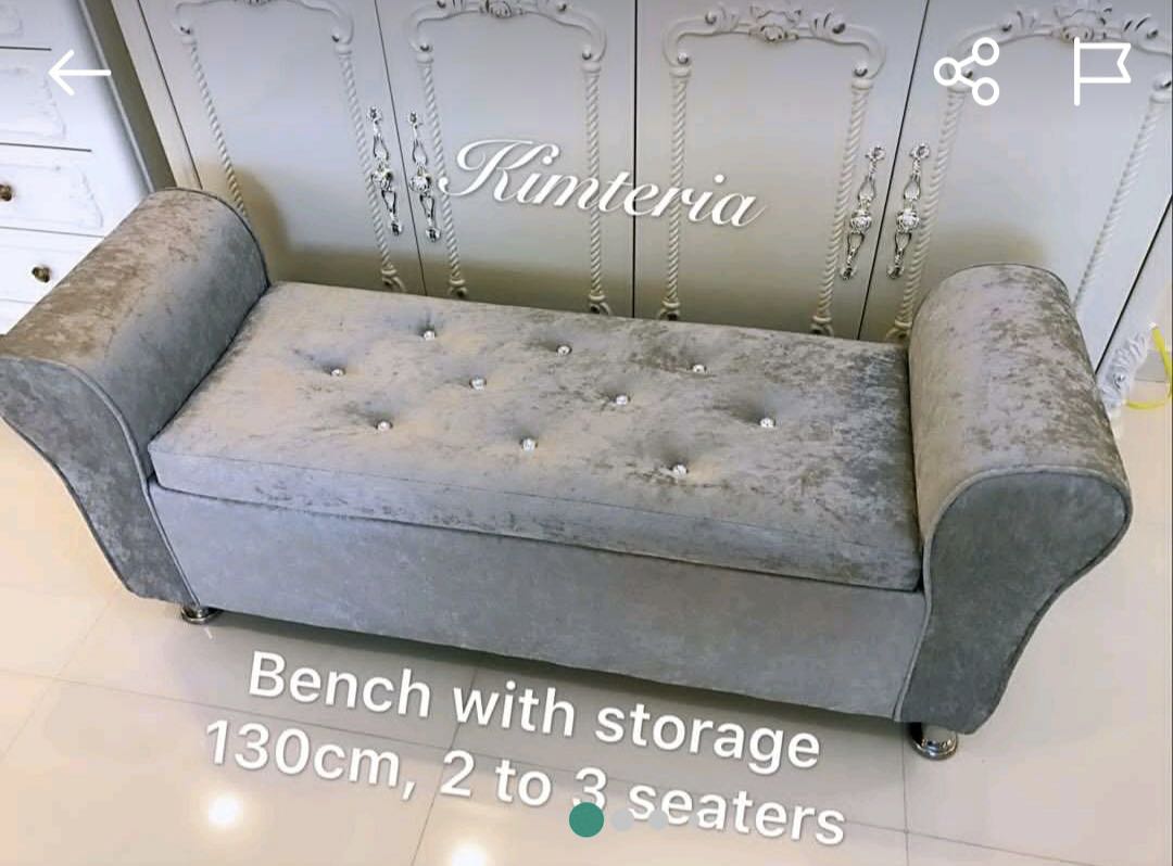 Storage bench sofa, Furniture & Home Living, Furniture, Sofas on Carousell