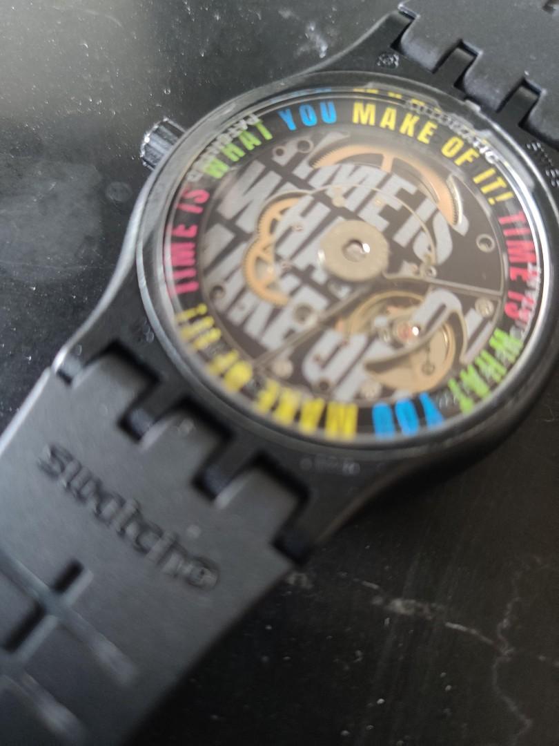 *NEW* Swatch Automatic Watch AM51 SO30B400, Men's Fashion, Watches ...