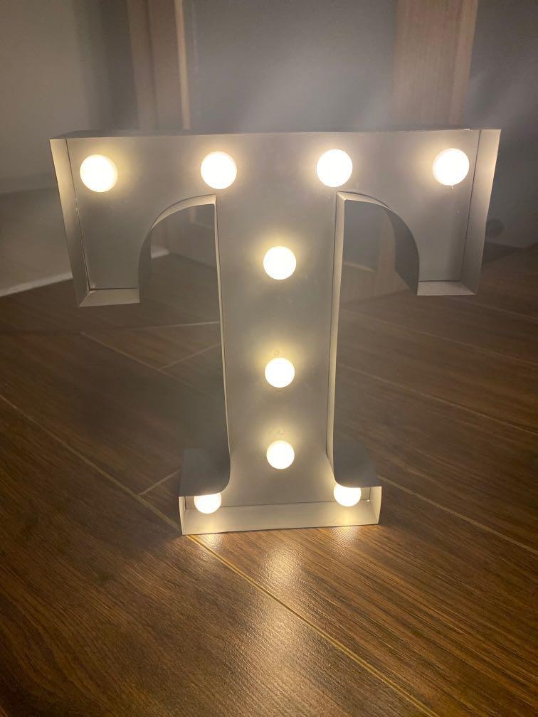 Marquee LED T Shaped Light Bulb Decor, Furniture & Home Living, Home ...