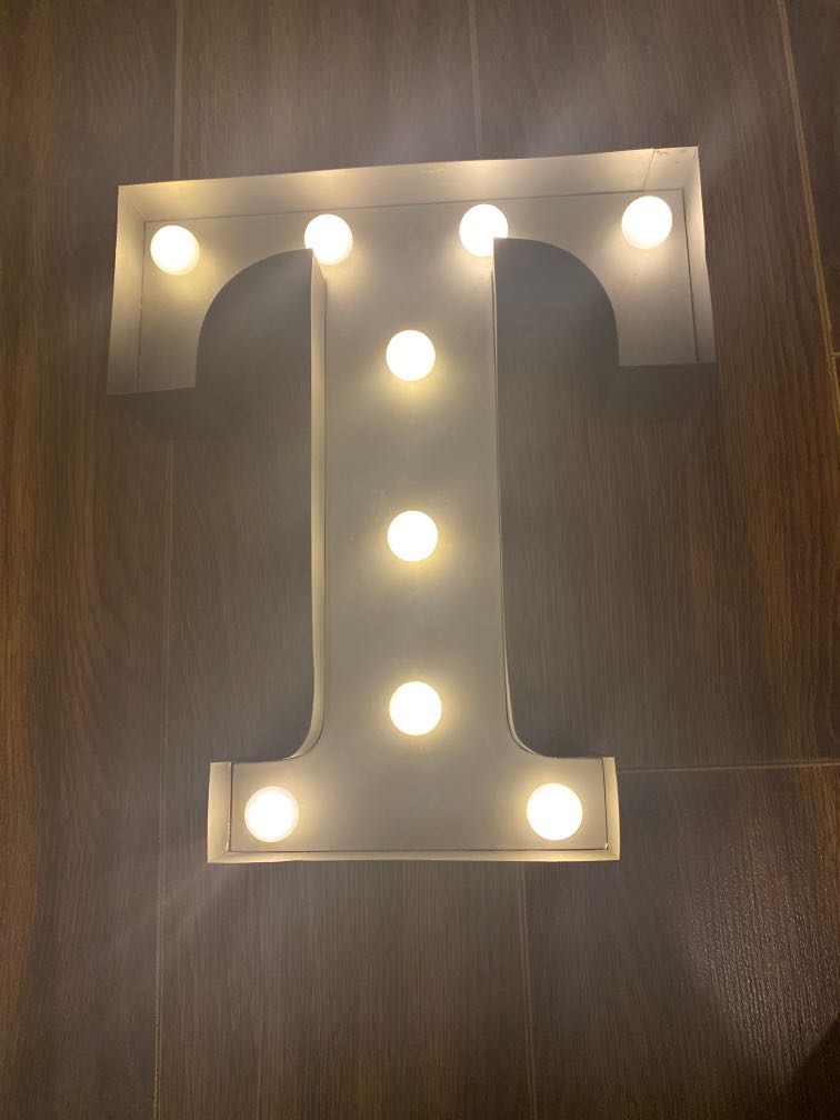 Marquee LED T Shaped Light Bulb Decor, Furniture & Home Living, Home ...