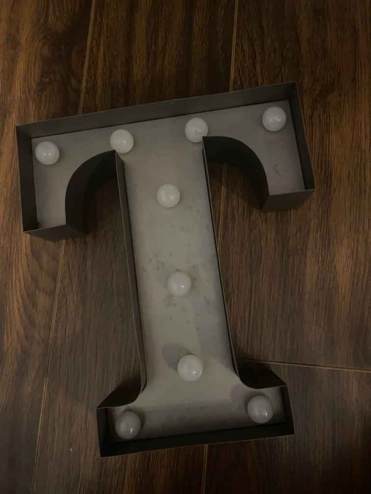 Marquee LED T Shaped Light Bulb Decor, Furniture & Home Living, Home ...