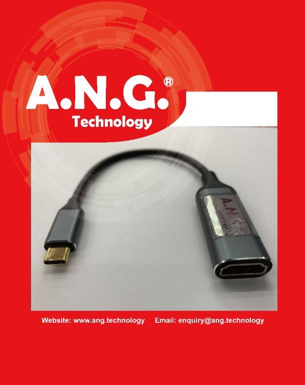 ANG Type-C3.1 Male to HDMI Female 4K@30Hz Adapter, 電腦＆科技, 電腦周邊及配件, 電腦線 ...