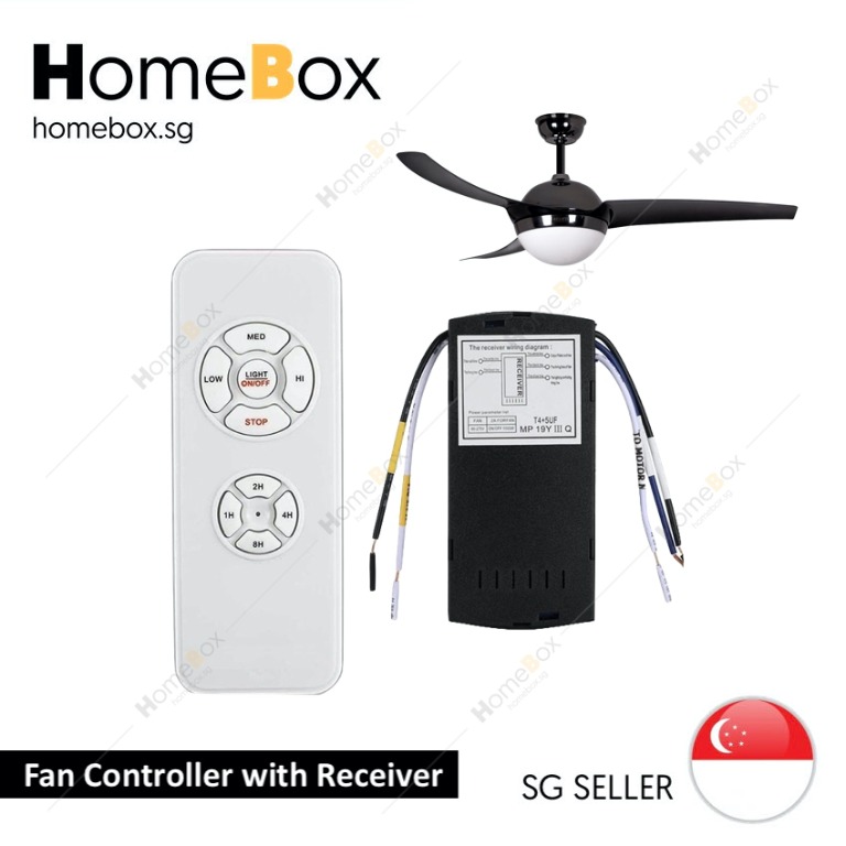 Universal Ceiling Fan Remote Control Kit with Receiver for Ac motor Fan ...