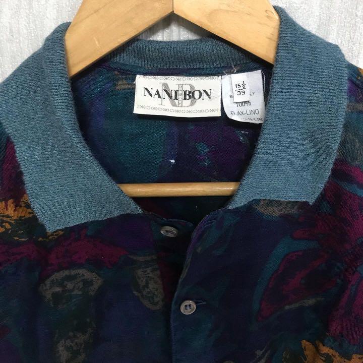Vintage Nani Bon Botanical Polo Shirt (Made in Italy), Men's Fashion ...