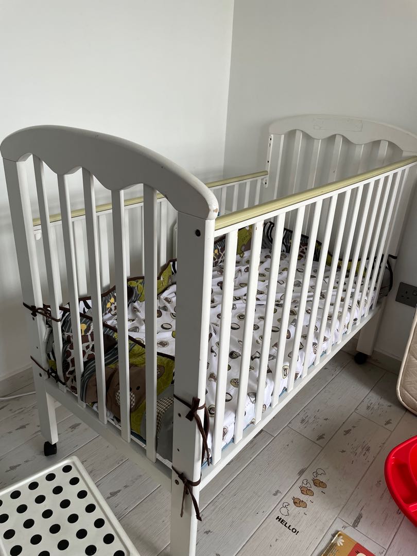 White baby cot, Babies & Kids, Baby Nursery & Kids Furniture, Cots ...