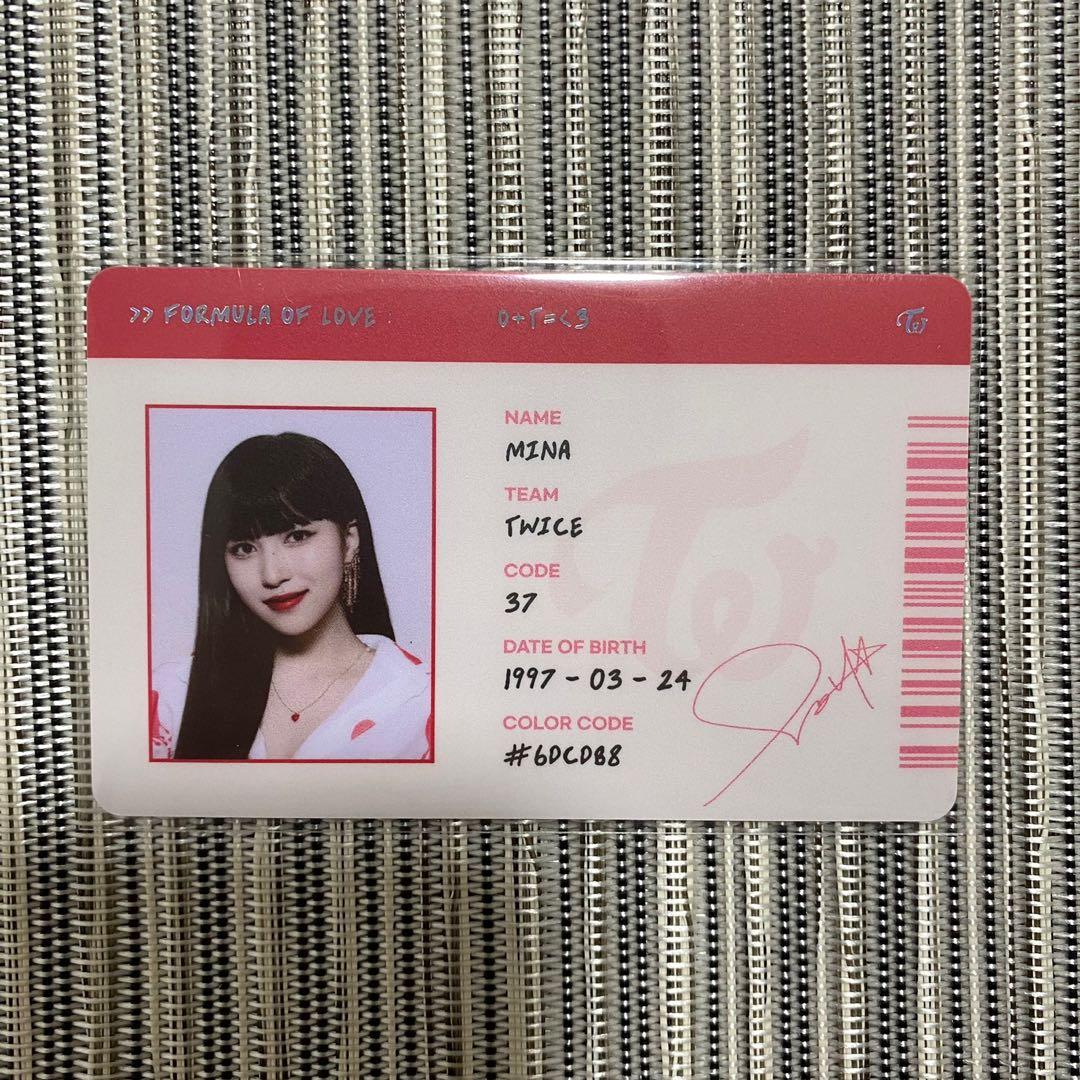 [WTT] TWICE FORMULA OF LOVE RED MINA ID CARD, Hobbies & Toys, Memorabilia & Collectibles, K-Wave ...