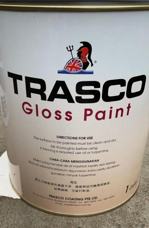 TRASCO 4 Litres Gloss Paint , Furniture & Home Living, Home Improvement ...