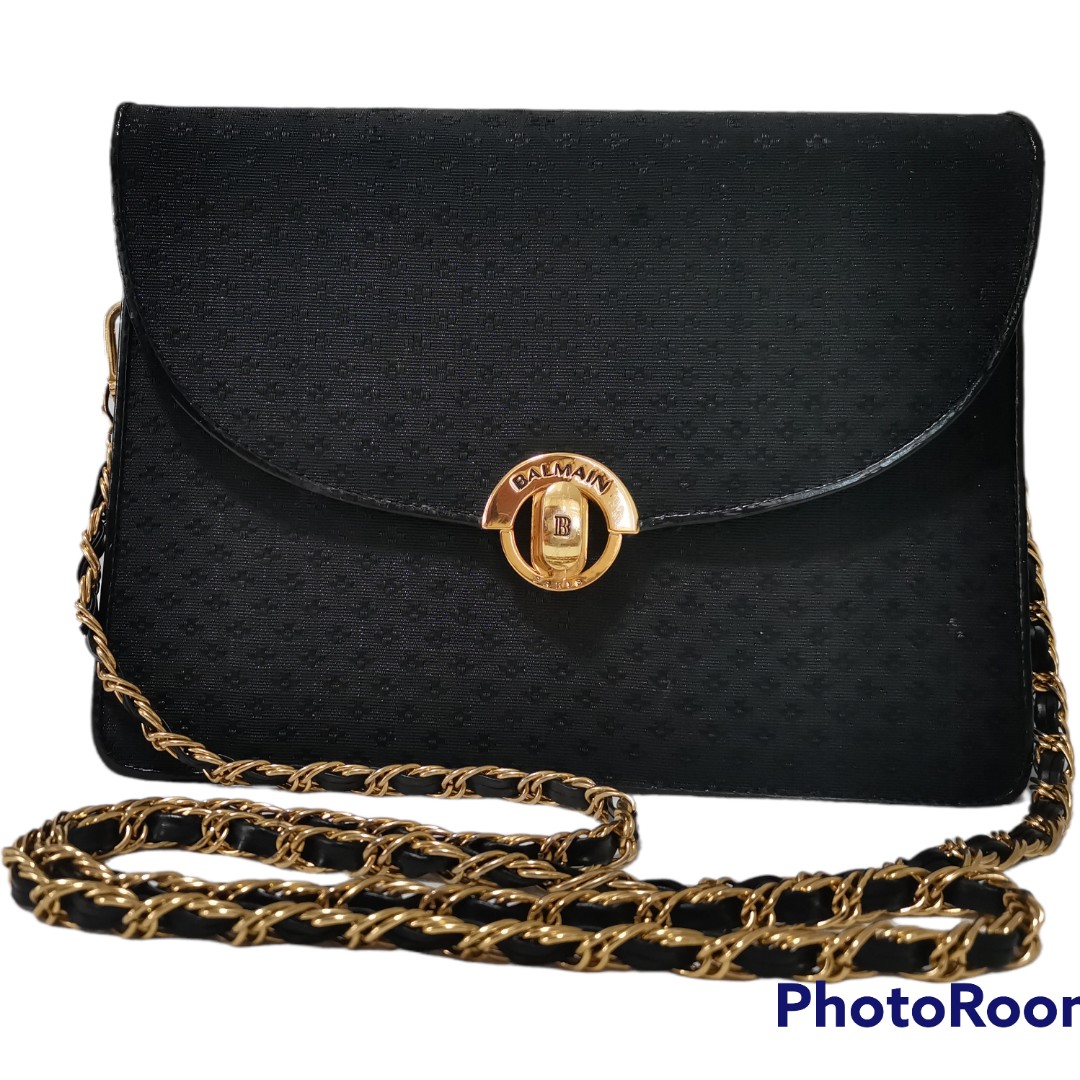BALMAIN PARIS VINTAGE CHAIN FLAP SLING BAG, Luxury, Bags & Wallets on ...