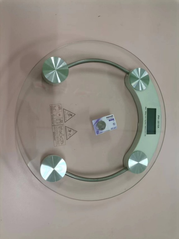 BASIC-ROUND Weighing Scale, Translucent, Health & Nutrition, Health ...