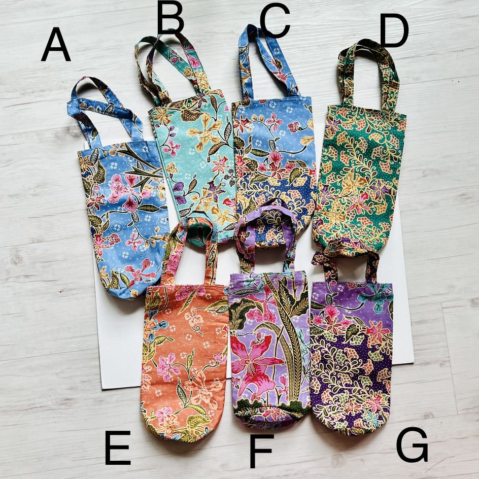 Batik Water Bottle Holder Handmade in Singapore, Everything Else on ...