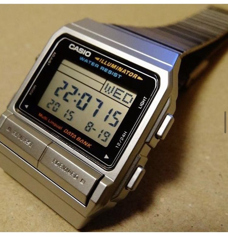 Casio vintage square frame silver watch , 男裝, 手錶及配件, 手錶 - Carousell