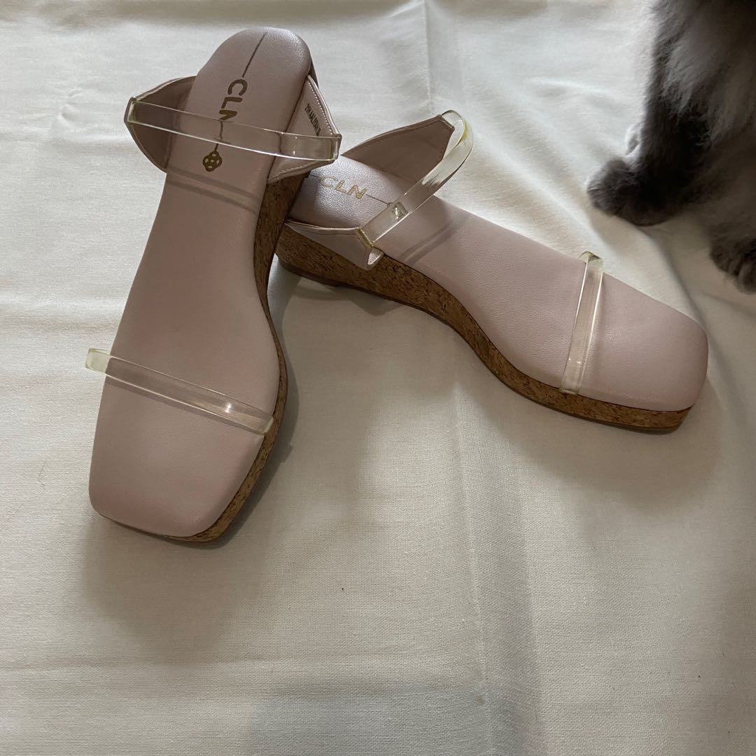 CLN Platform Sandals with Transparent Straps, Women's Fashion, Footwear, Sandals on Carousell