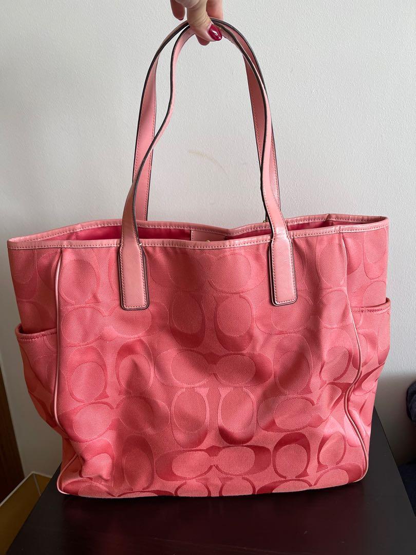 Coach pink tote bag, Women's Fashion, Bags & Wallets, Tote Bags on ...