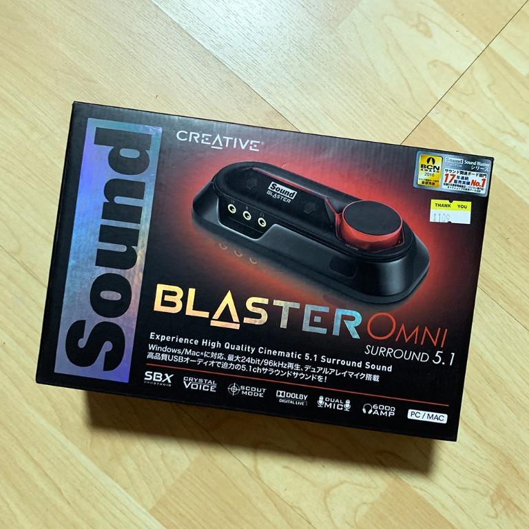 Creative Sound Blaster Omni Surround 5.1 USB Sound Card (Black/Red ...
