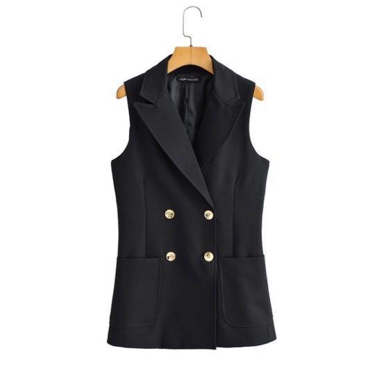 Double breasted vest, Women's Fashion, Coats, Jackets and Outerwear on ...