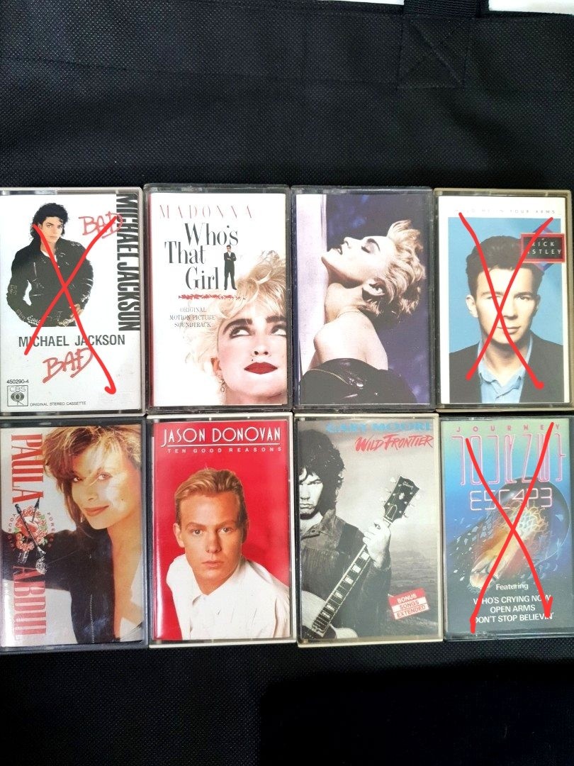 English cassette tape 英文卡带 Paula Abdul Michael Jackson Madonna Rick ...