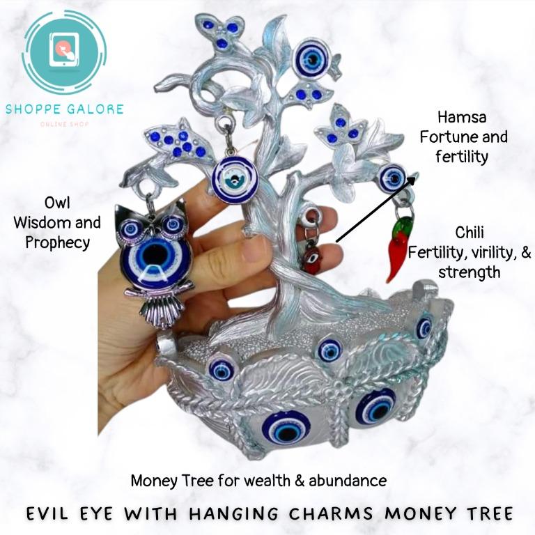EVIL EYE MONEY TREE HAMSA CHILI OWL KONTRA INGGIT PROTECTION, Furniture ...