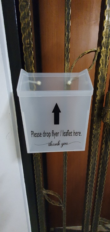 Flyer / Leaflet box w Vinyl decal, Furniture & Home Living, Home Decor ...