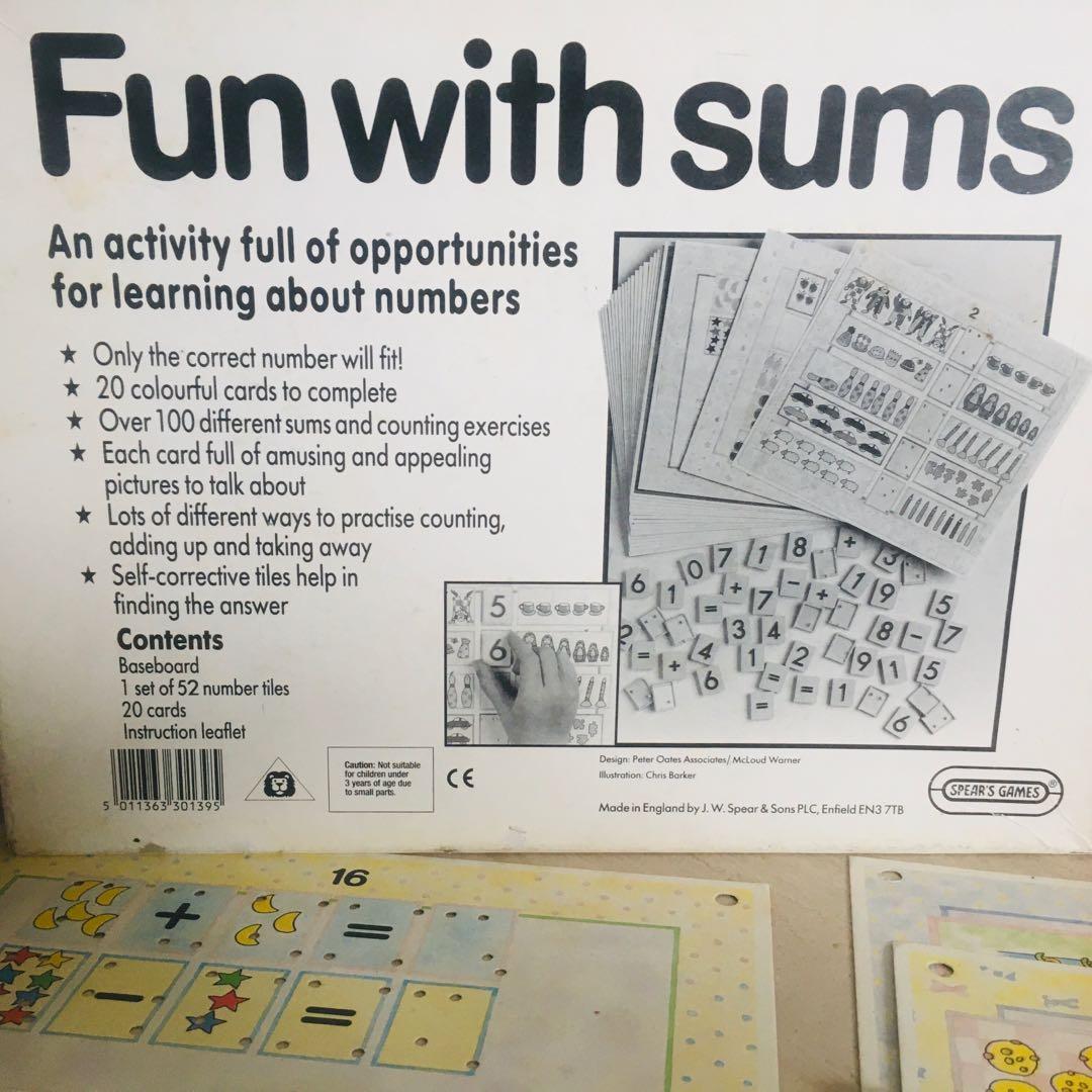 Fun with Sum! With 20 sheets of numbers together with Plus & Minus ...