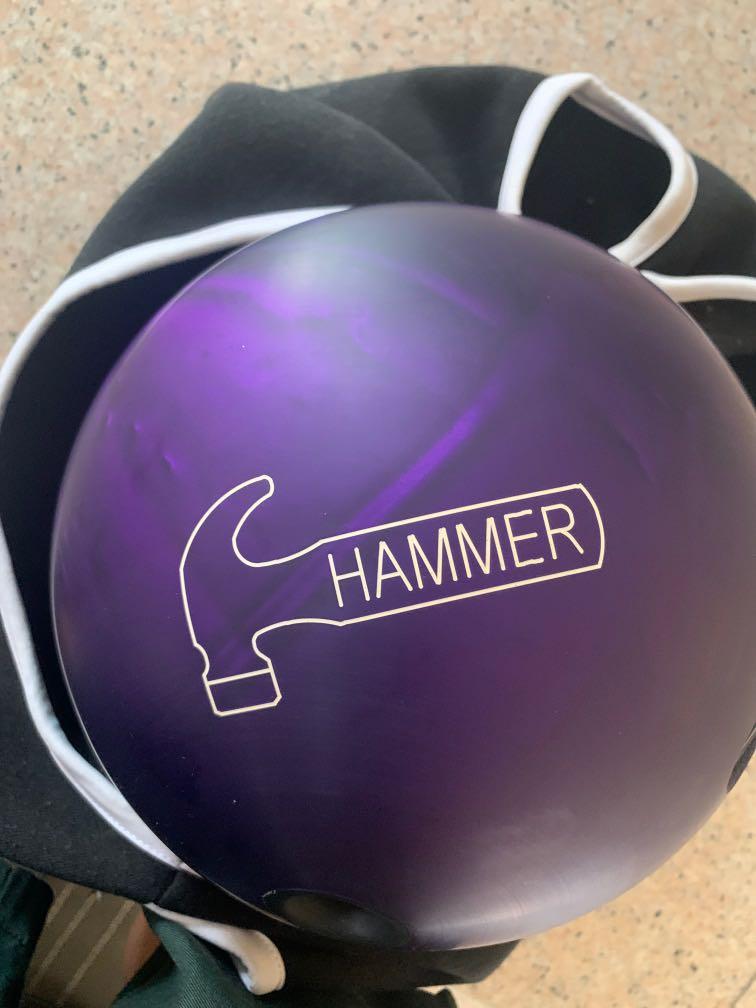 Hammer purple urethane Bowling ball 11lbs, Sports Equipment, Sports & Games, Billiards & Bowling ...