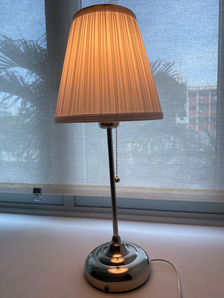 Ikea Astrid lamp with extra bulb, Furniture & Home Living, Lighting ...