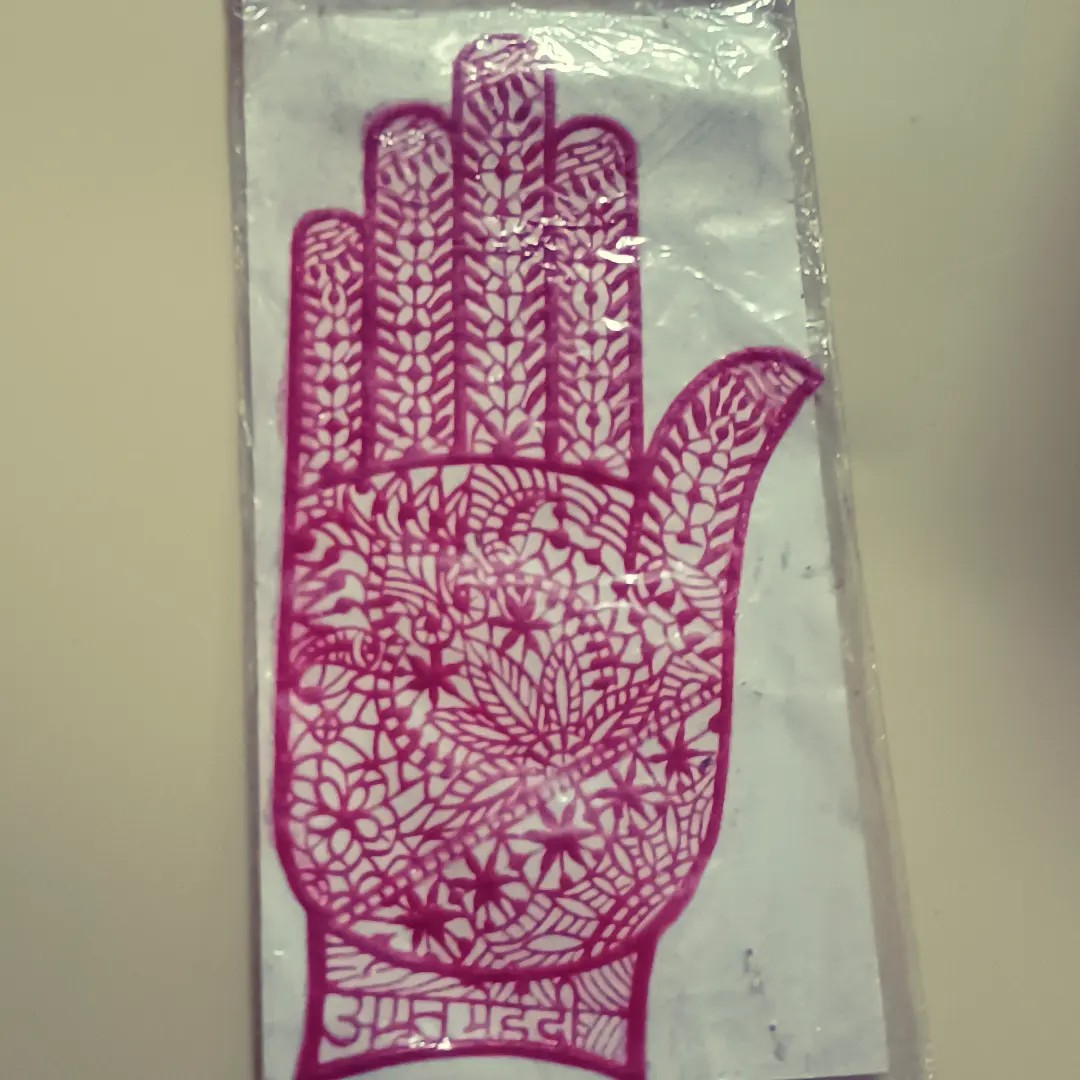 Indian Mehndi Hand Design Template, Women's Fashion, Watches ...