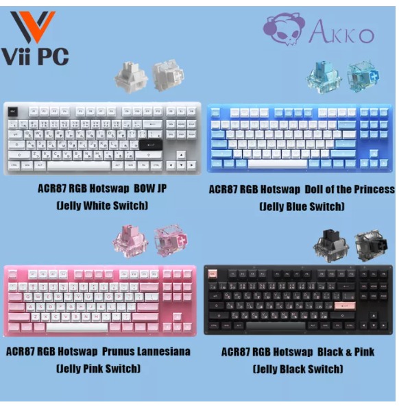 [Local Stocks]AKKO ACR87 87Keys Hot Swap RGB Wired 75% Mechanical ...