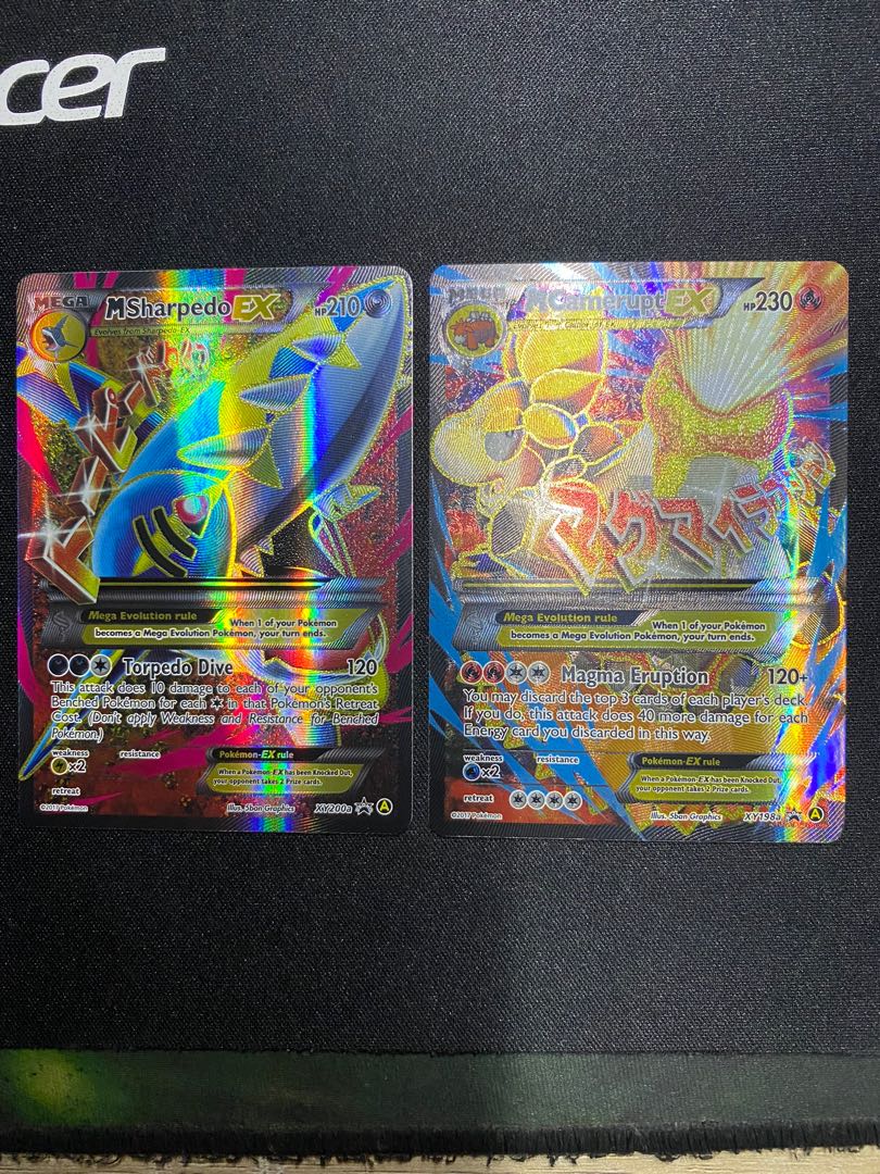 Mega Sharpedo EX Full Art & Mega Camerupt EX Full Art - Pokemon Promo ...