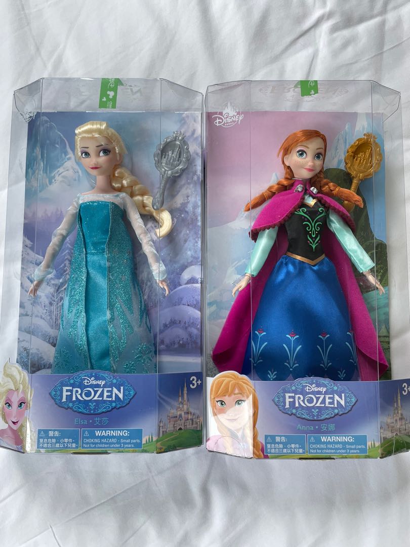 NEW Disney Frozen Elsa & Anna barbie Dolls ($200 for set of 2), 興趣及遊戲 ...