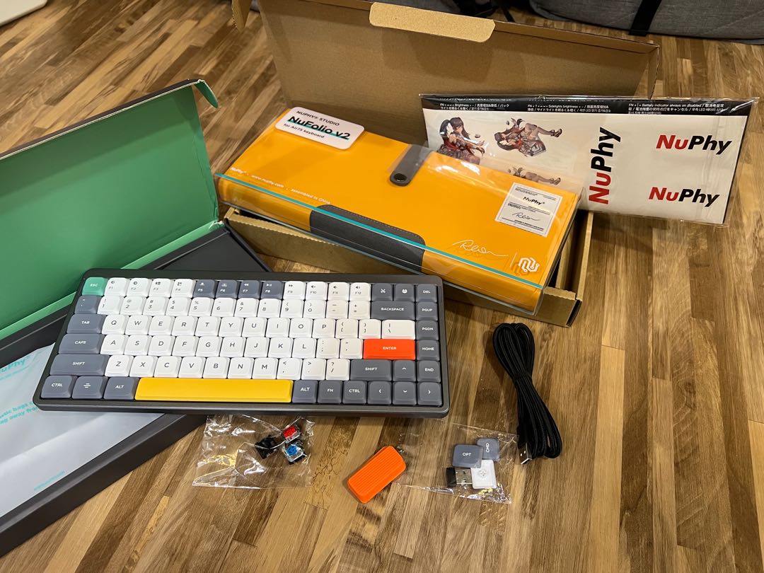 Nuphy Air75 Red switches w nufolio v2, Computers & Tech, Parts ...