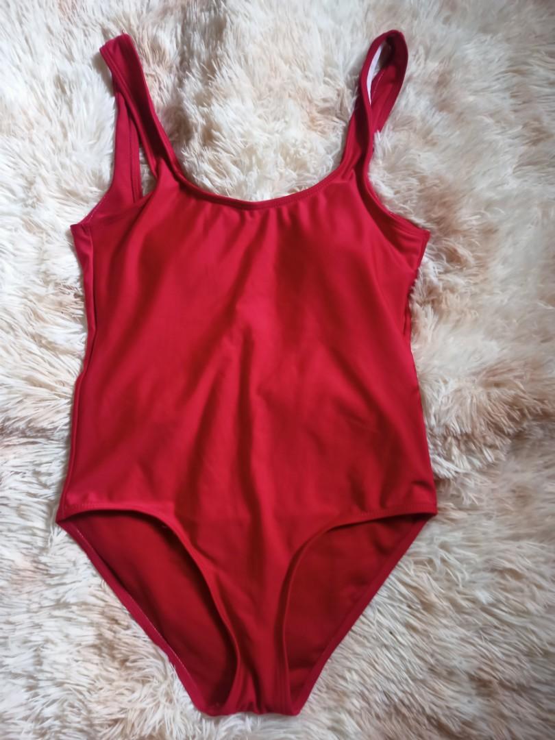 One Piece Red, Women's Fashion, Swimwear, Bikinis & Swimsuits on Carousell