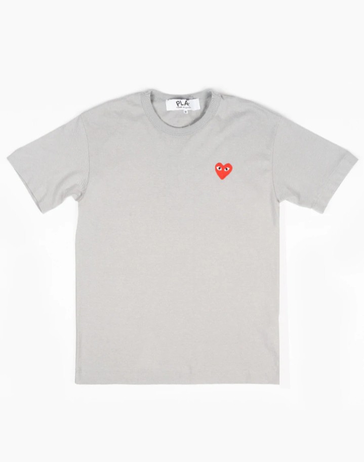 PLAY COMME DES GARCONS (CDG) GRAY SERIES RED HEART, Men's Fashion, Tops ...