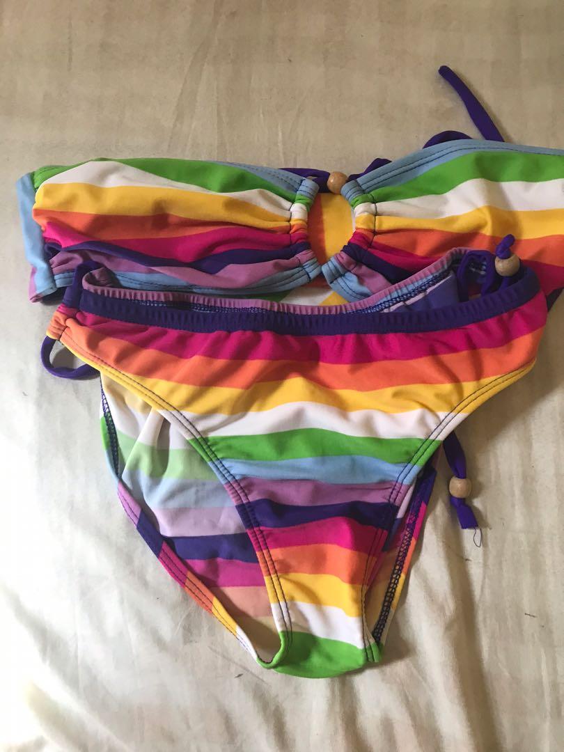 Rainbow swimsuit, Women's Fashion, Swimwear, Bikinis & Swimsuits on ...
