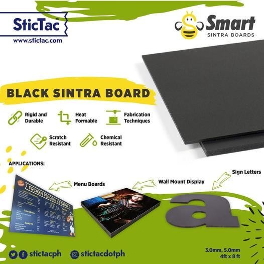 SINTRA BOARD (WHITE AND BLACK) (1.5mm, 2mm, 3mm, 5mm, 6mm), Commercial ...
