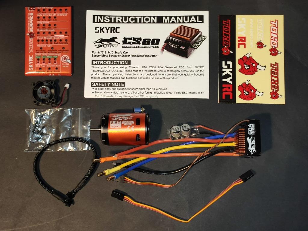 SkyRC Sensored Brushless Motor ESC Combo - Cheetah 60A Complete Set ...